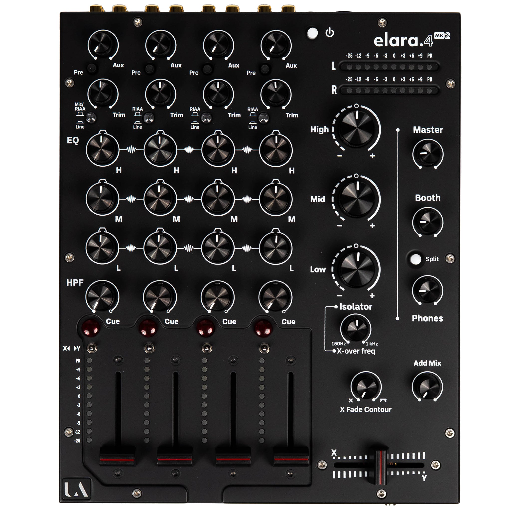 Union Audio Elara.4MkII - 4-Channel Analog DJ Mixer Black