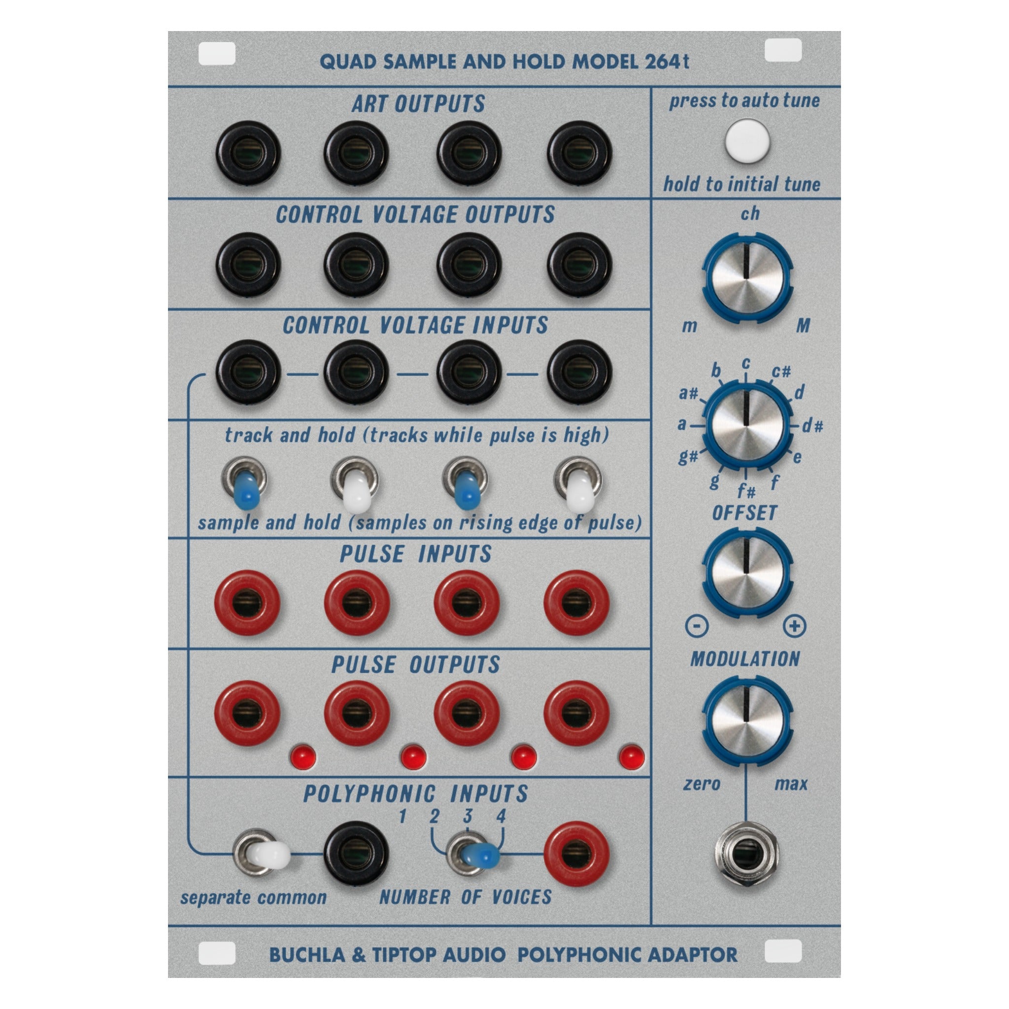 Tiptop Buchla Model 264t Quad Sample & Hold / Poly Adapter