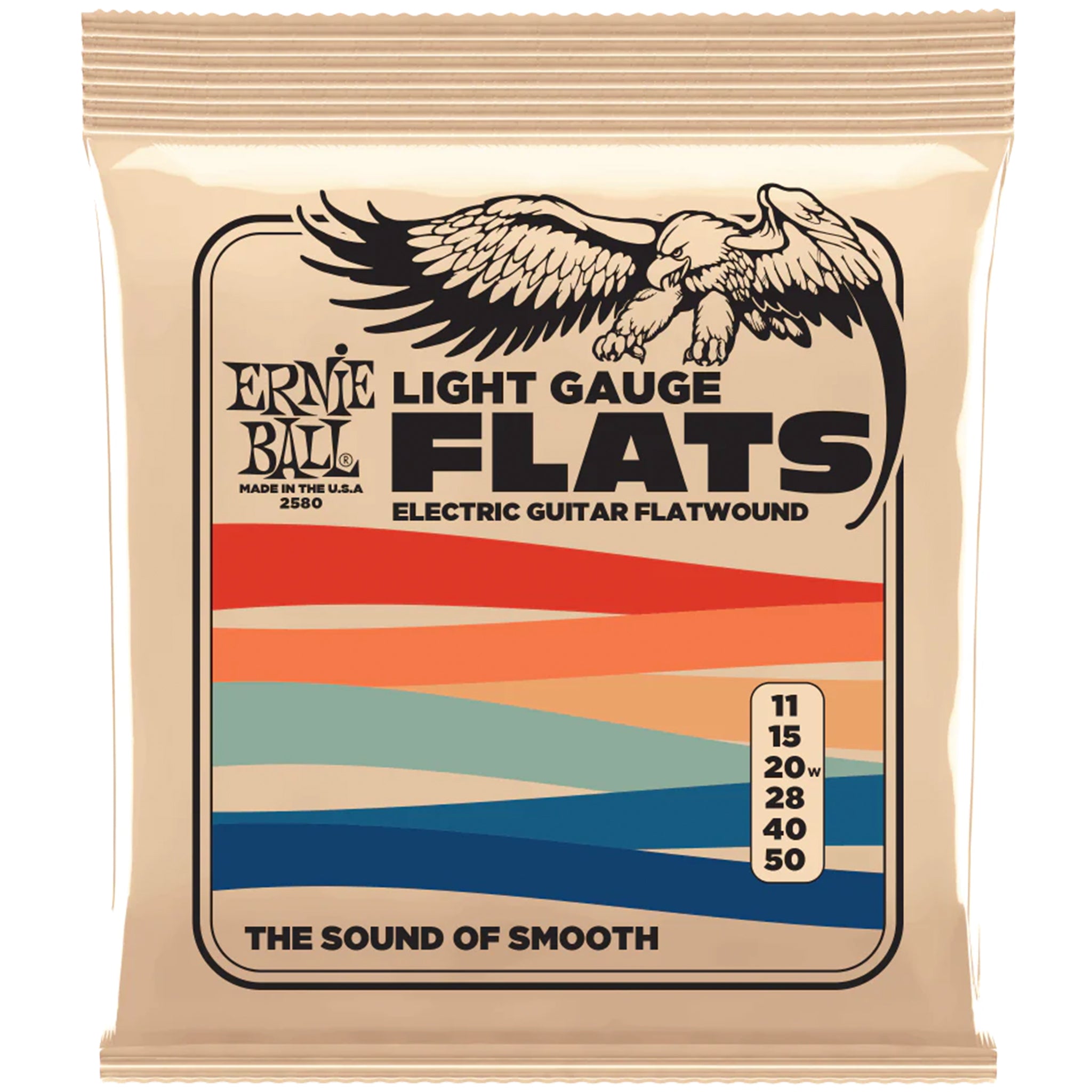 Cordes électriques Ernie Ball 2580EB Light Flatwound 11-50
