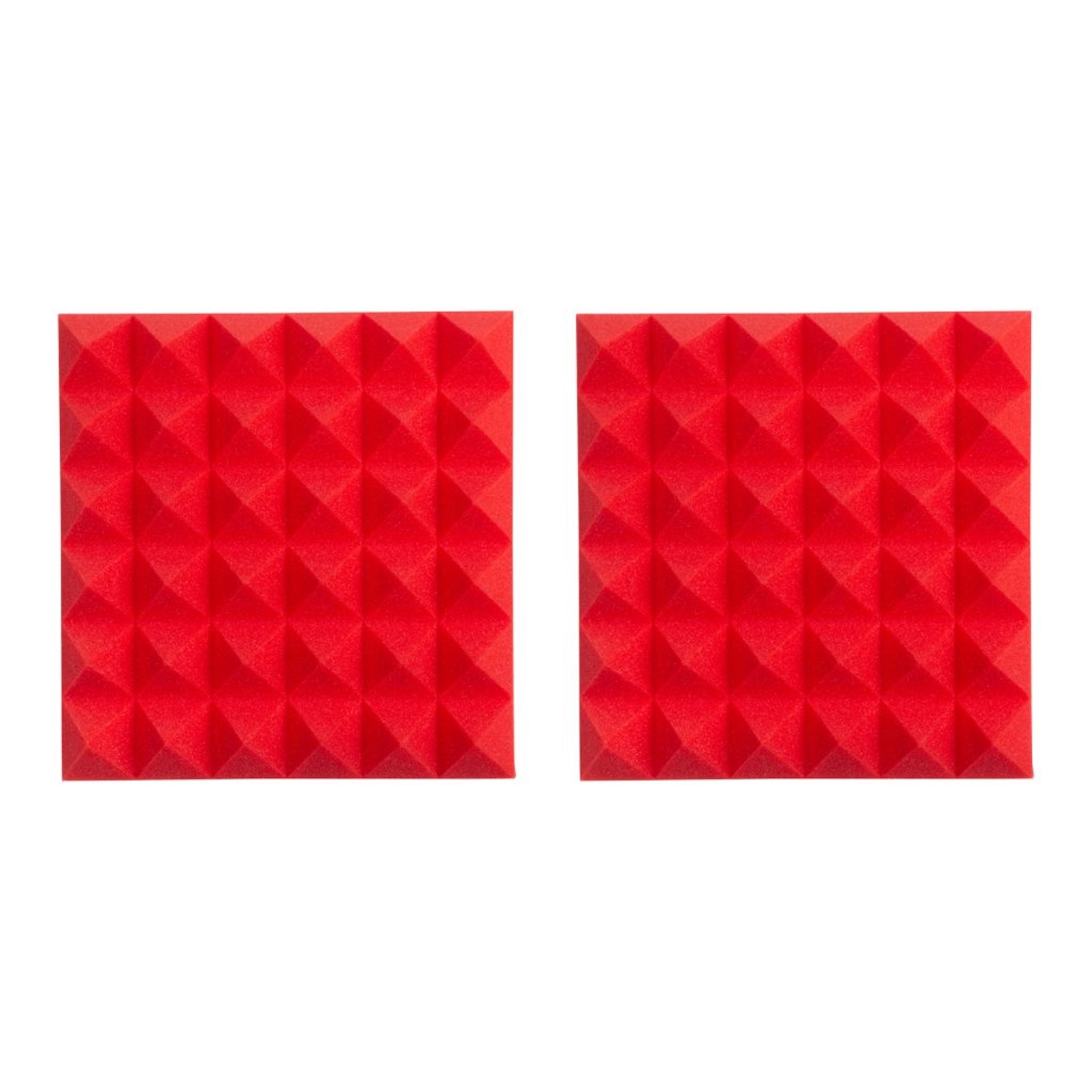 Gator GFW-ACPNL1212PRED-2PK 12x12IN Acoustic Pyramid Panel