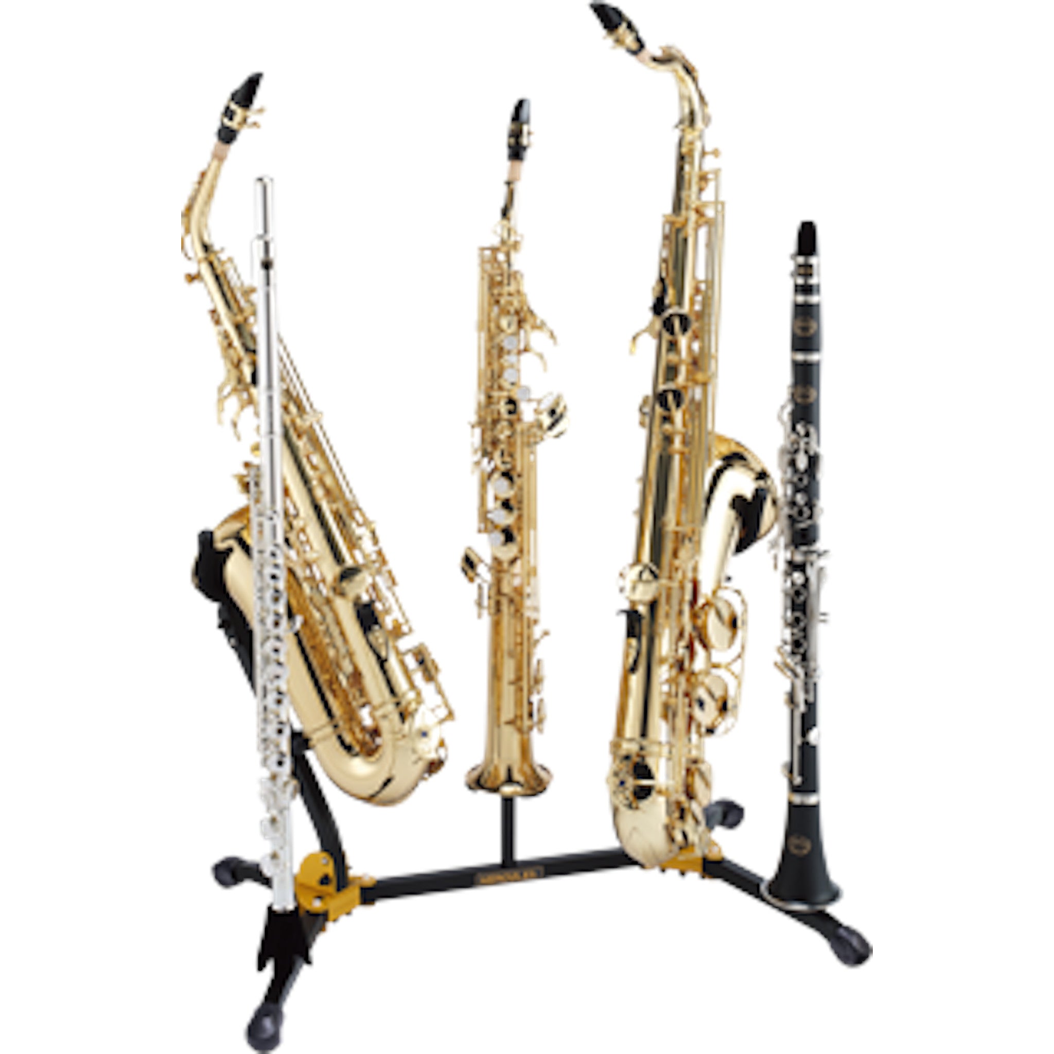 Hercules DS538B Duo Alto/Tenor Stand with 2 Clarinet/Flute
