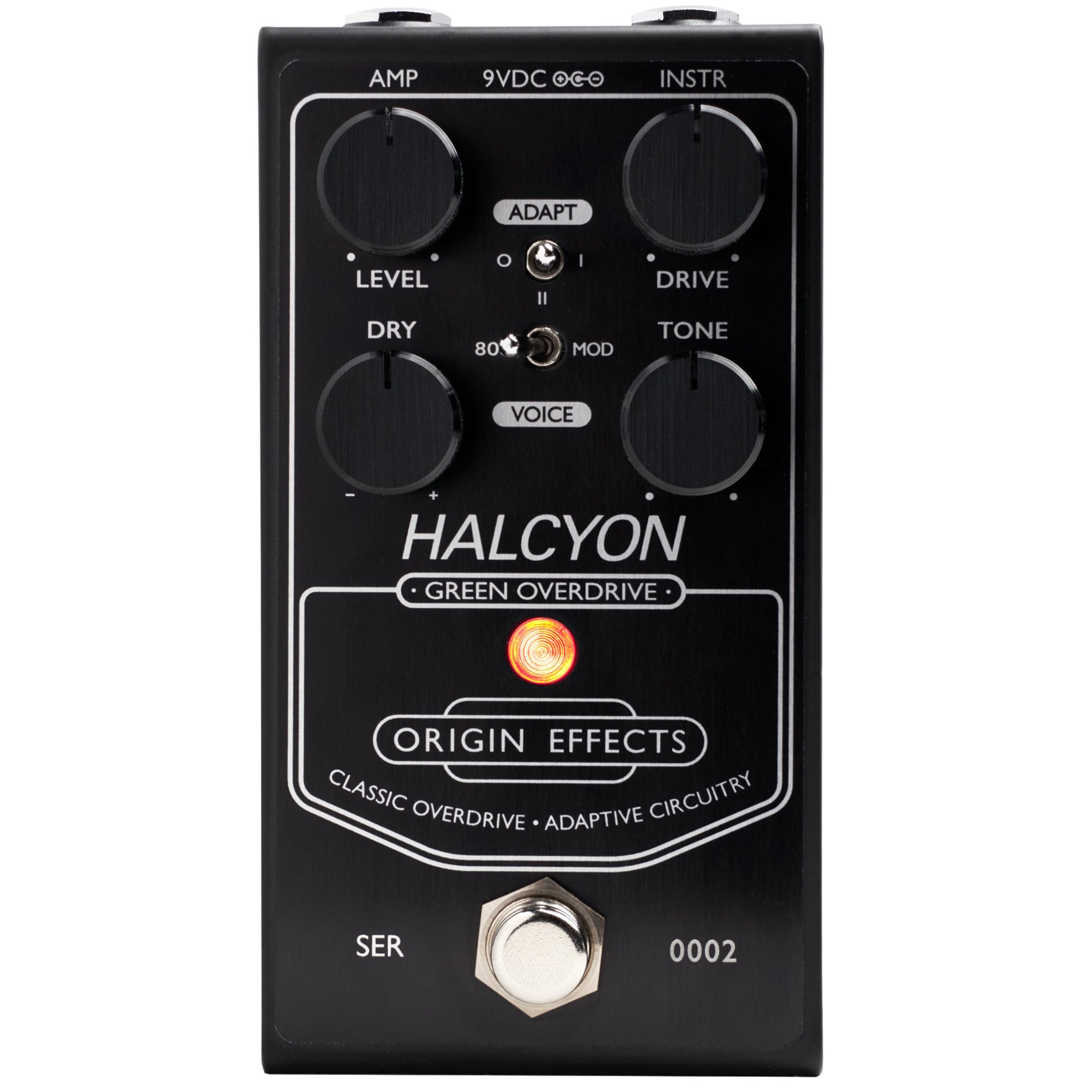 Origin Effects Halcyon Green Overdrive All Black Finish