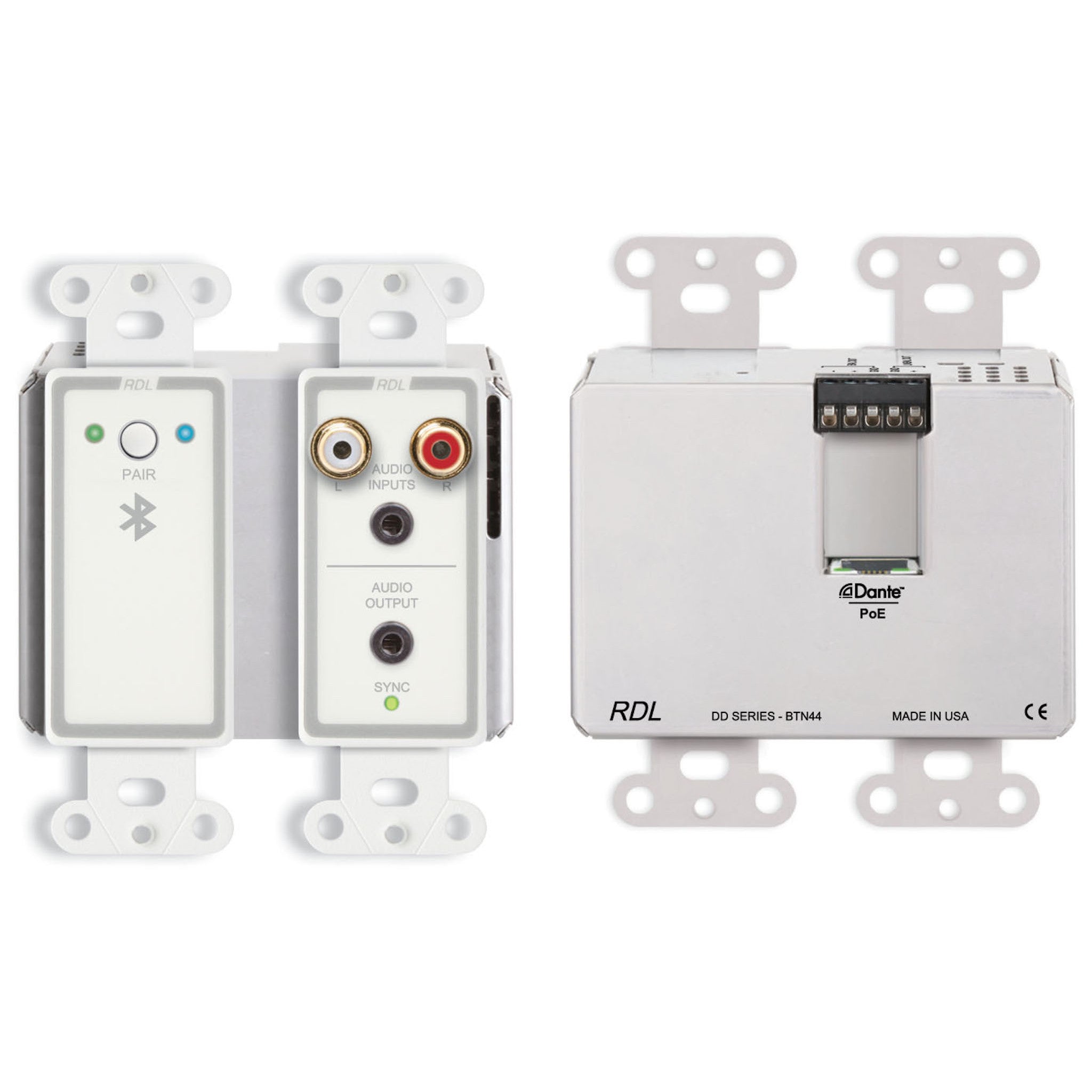 RDL DD-BTN44 Line And Bluetooth Dante 2G Decora White