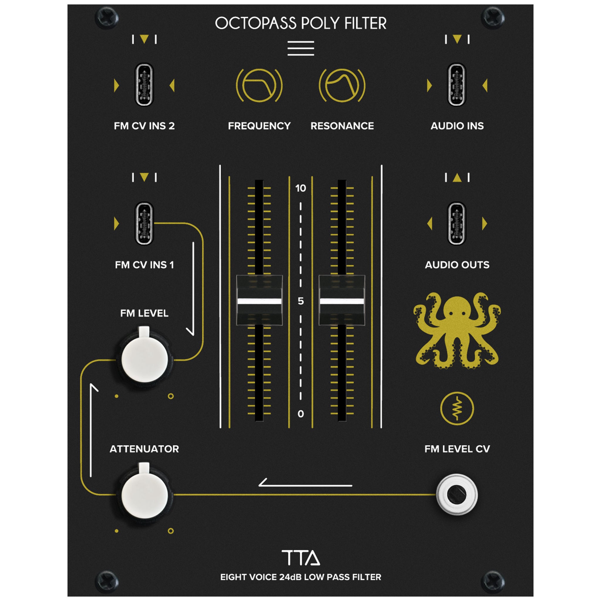 Tiptop Octopass 8 Voice Pro 24db/Octave Low Pass Filter