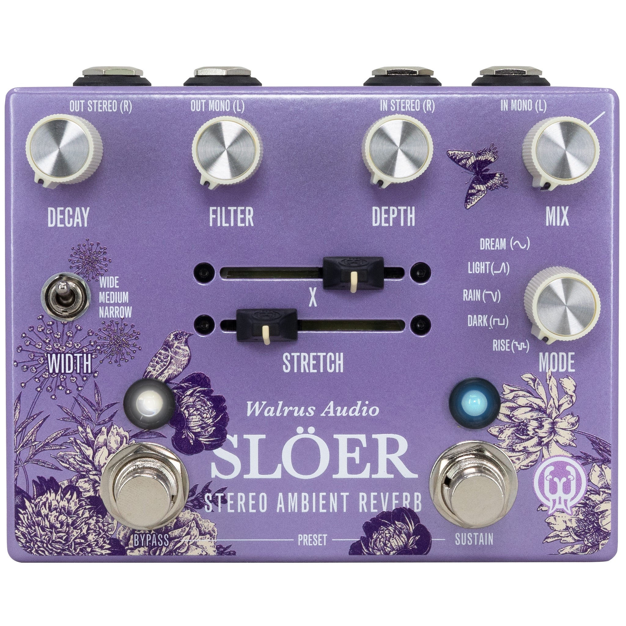 Walrus Audio Sloer - Stereo Ambient Reverb Floral Series 2024