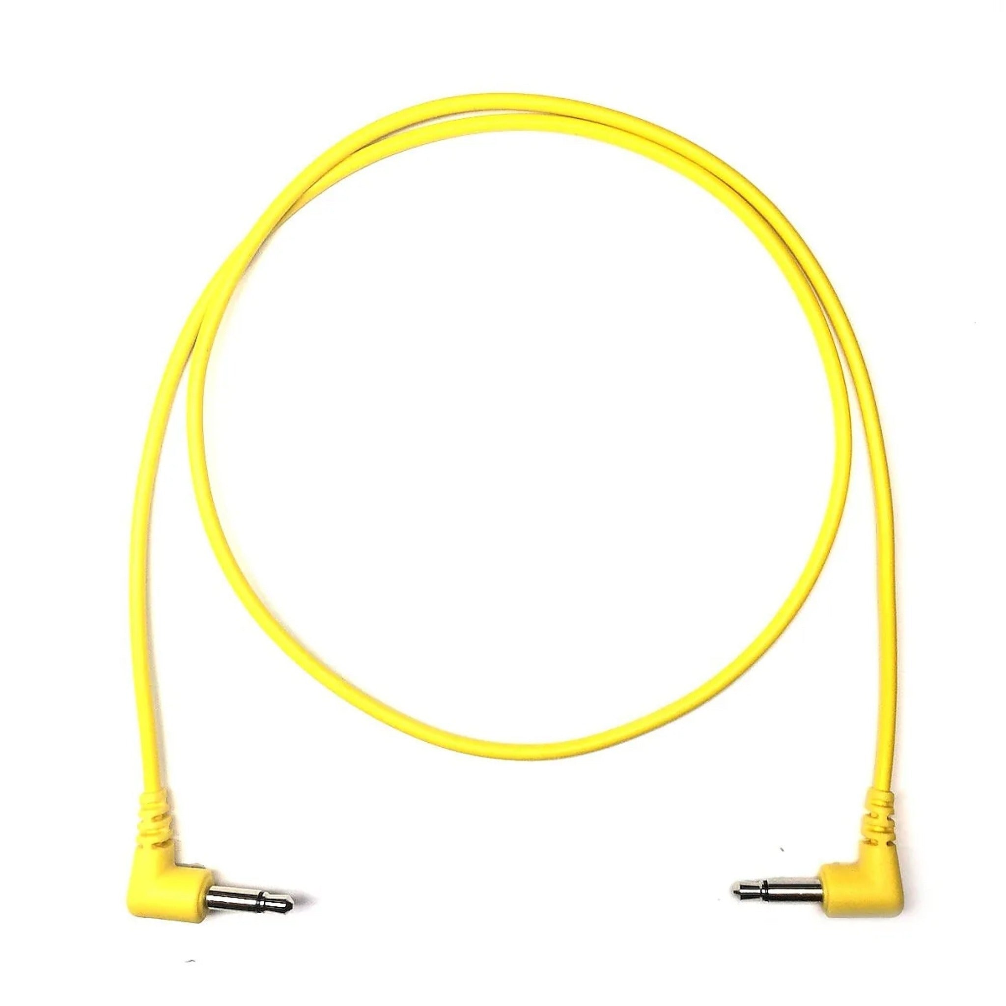 Tendrils Right Angled Eurorack Patch Cable 60Cm Yellow 6 Pac