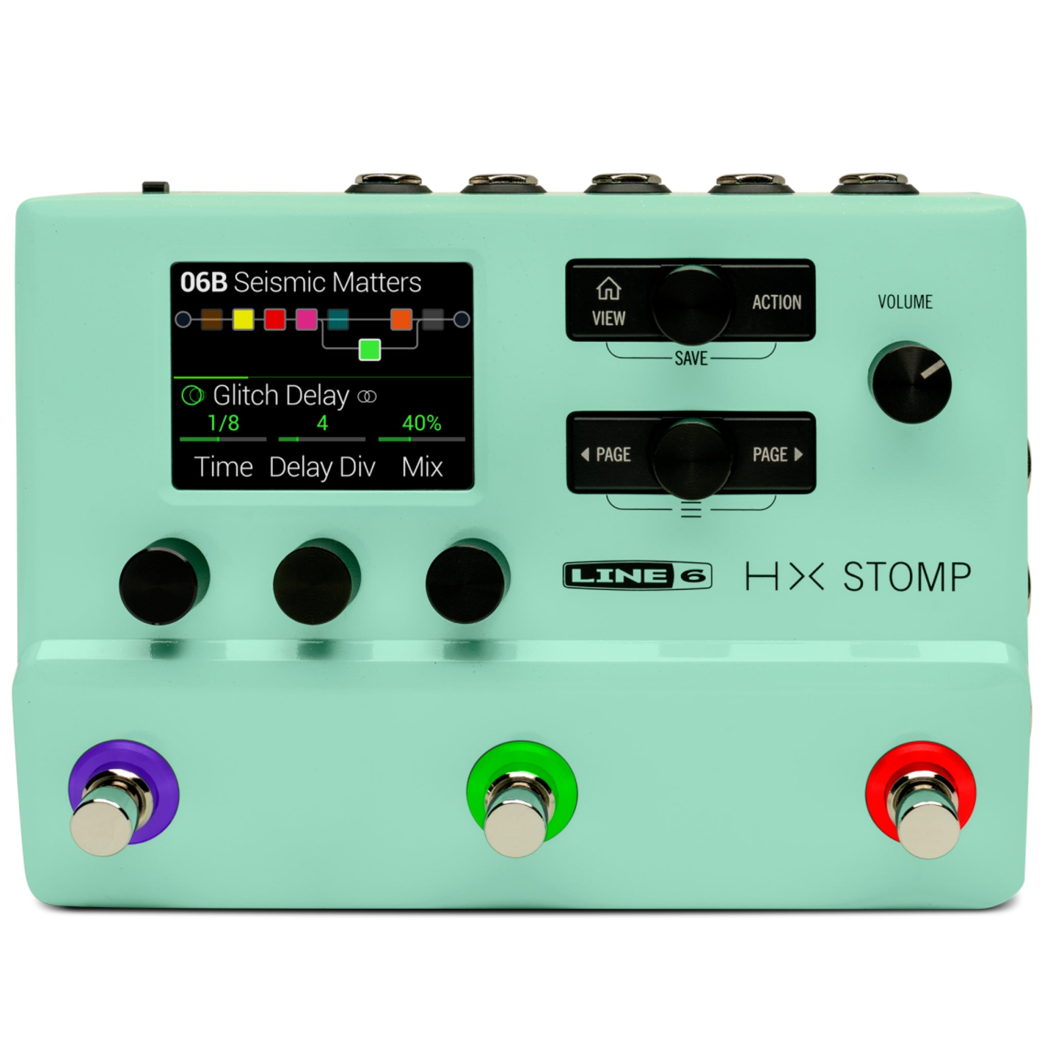 Line6 HX Stomp Amp & Effects Processor - Seafoam Green