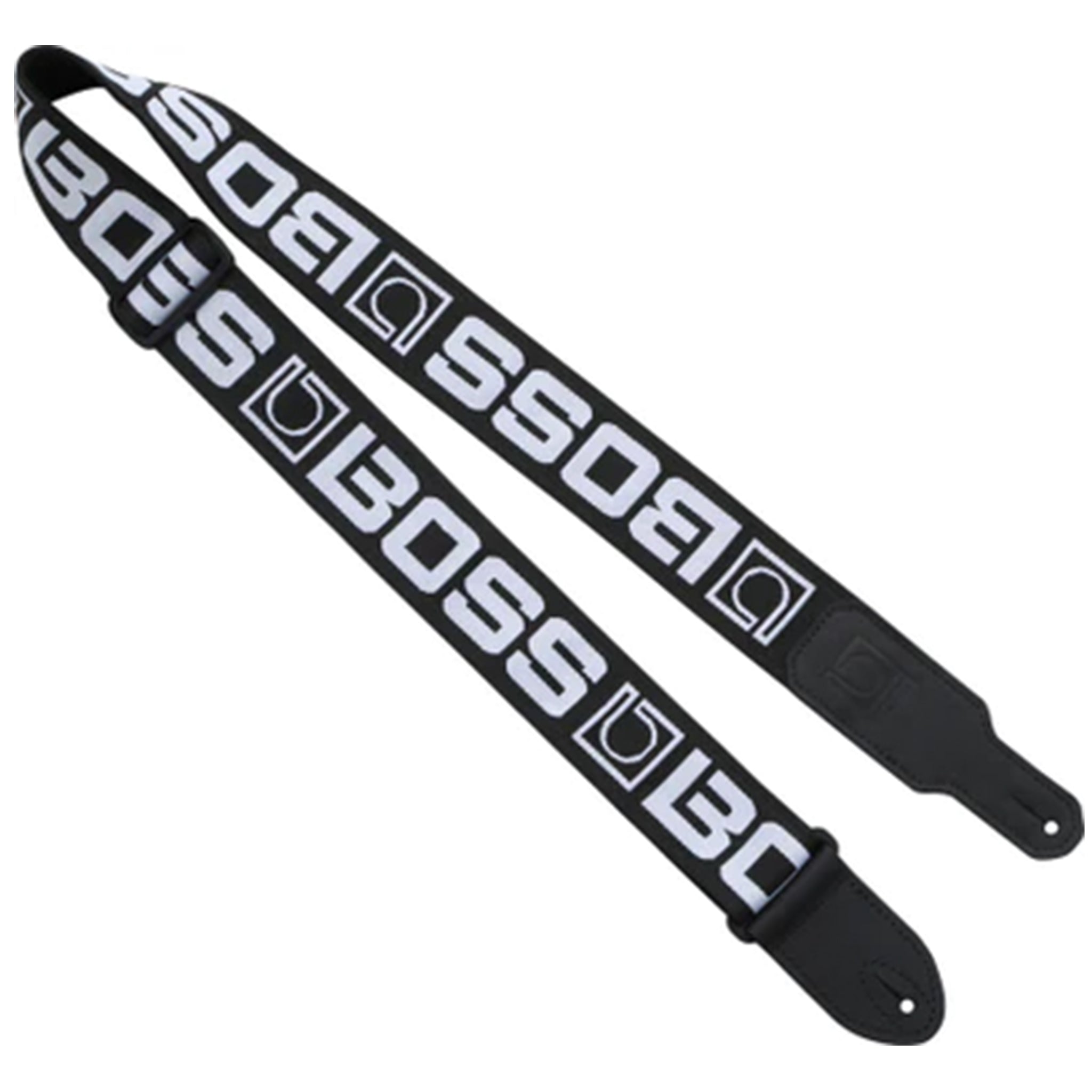 BOSS MONOGRAM GUITAR STRAP BLACK/WHITE