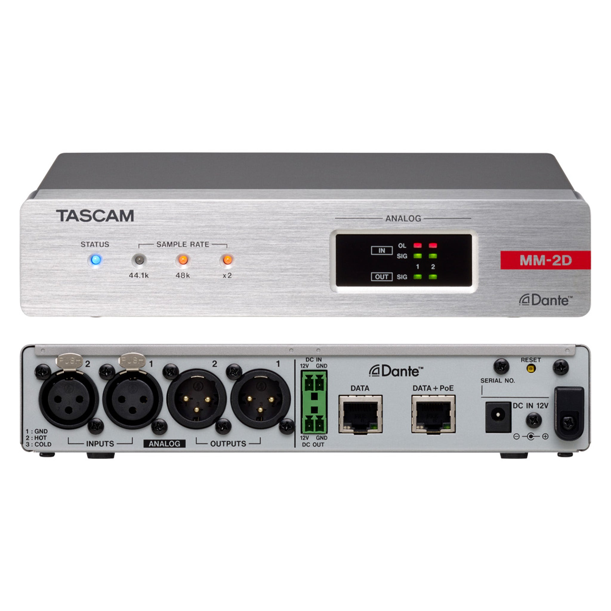 Tascam MM-2D-X 2-Channel Dante Converter