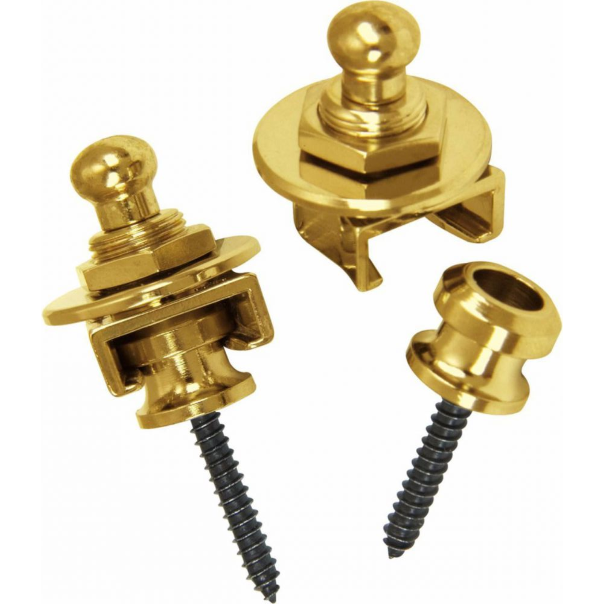 Schaller Security Strap Locks and Buttons 447 Gold
